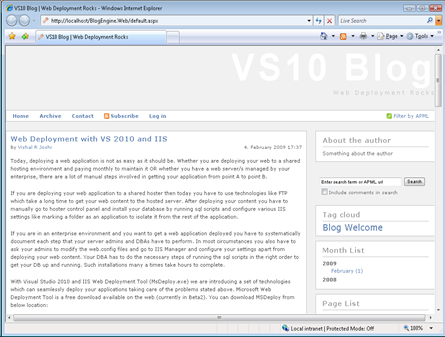 Vishal Joshi's Tangent: Web Packaging: Creating a Web Package using VS 2010